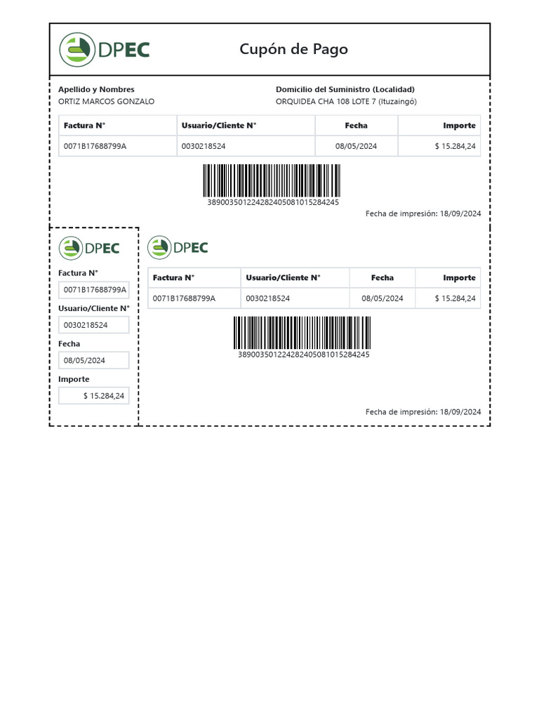 Factura 0071B17688799A 08 - 05 - 2024 DPEC | PDF