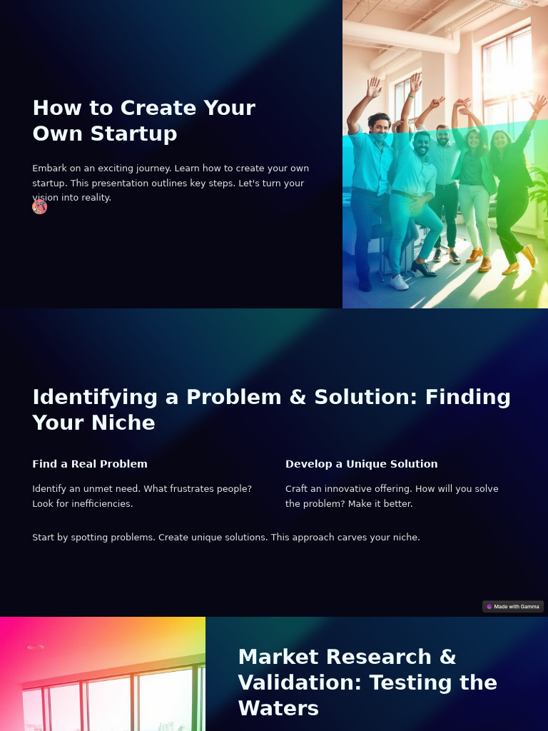 Startup Creation Guide: Key Steps to Success | PDF | Startup Company ...