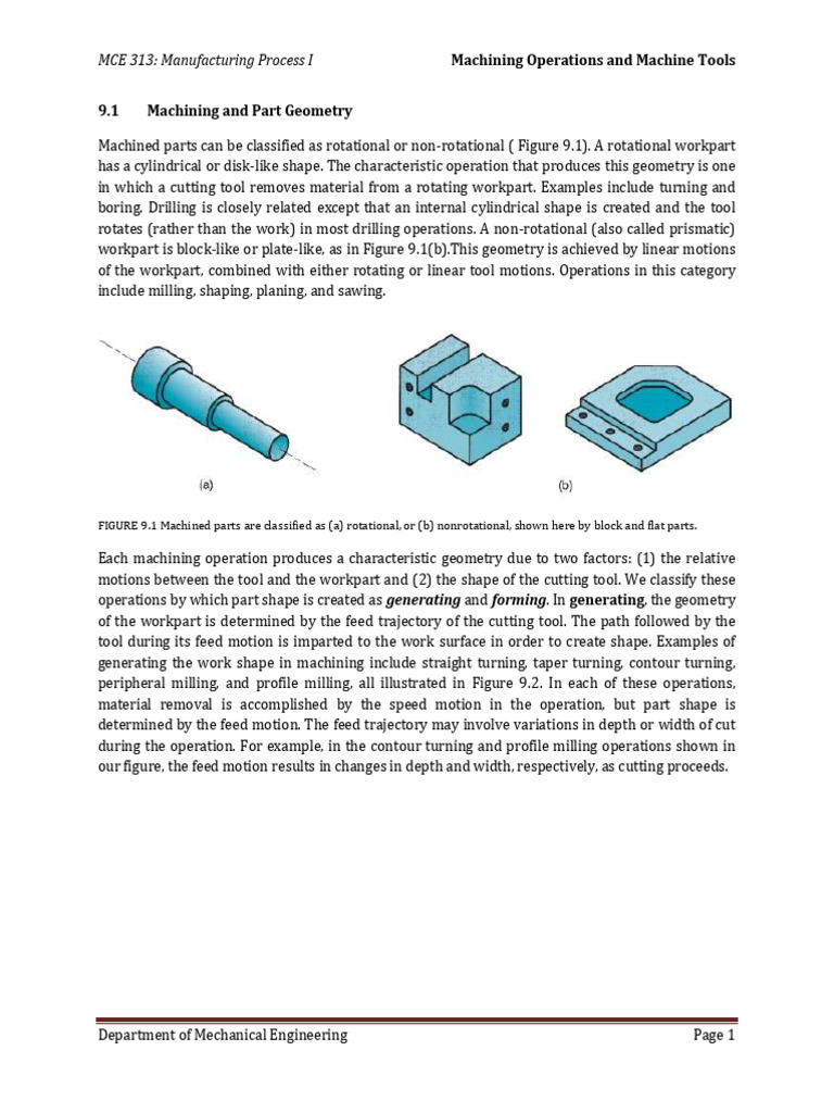 MCE313 - Machining Processes | PDF | Machining | Drill