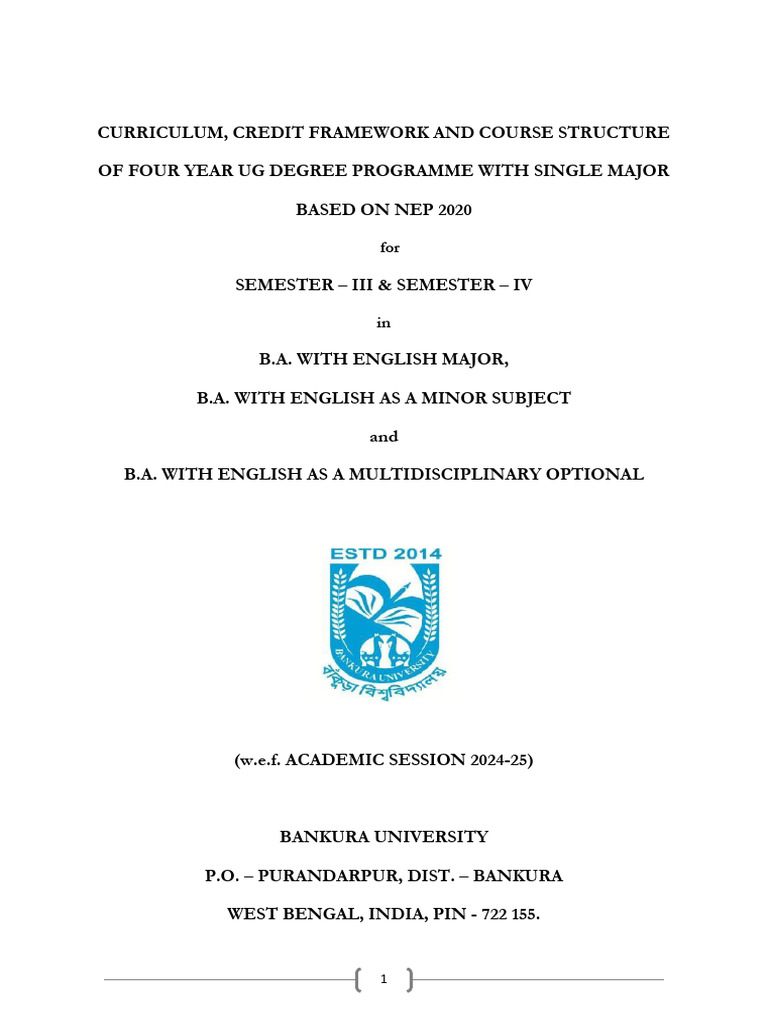 NEP Syllabus for Sem III & IV | PDF | Phonetics | Vowel