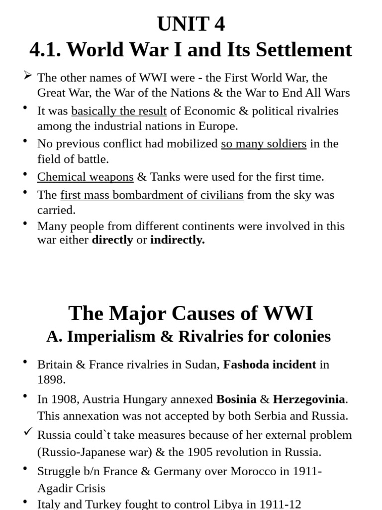 G 12 History PPT Unit 4 | PDF | Central Powers | Bolsheviks