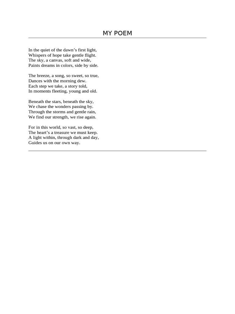 My Poem | PDF