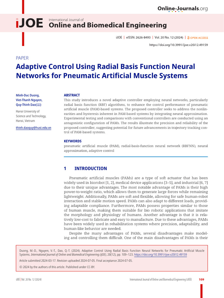 Adaptive Control Using Radial Basis Function Neura | PDF | Control Theory | Artificial Intelligence