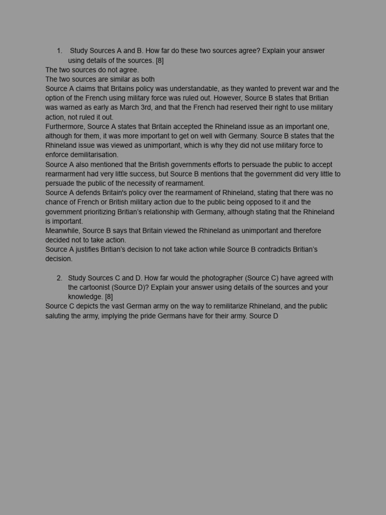 History Revision Paper 2 | PDF