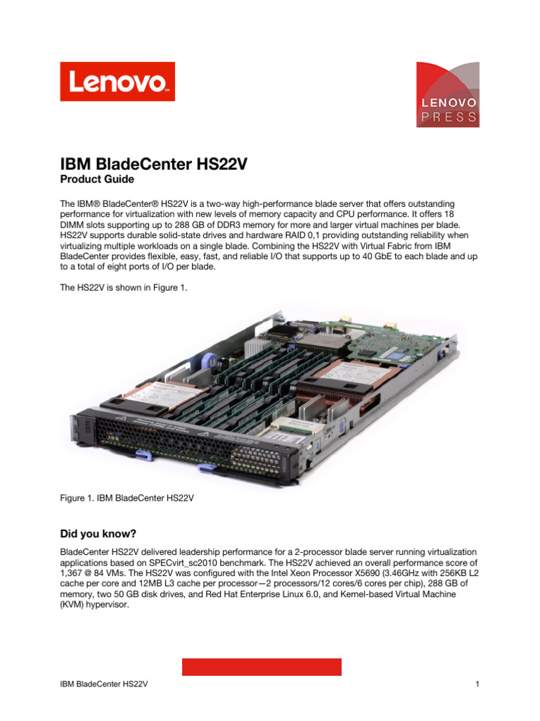 Ibm HS22 7871 | PDF | Solid State Drive | Hard Disk Drive