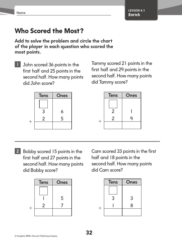 Enrich Chapter 6 Lesson 1 | PDF