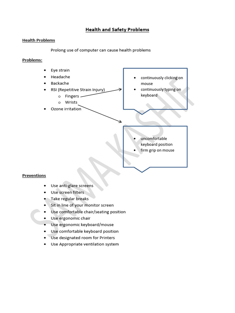 Health and Safety Problems | PDF