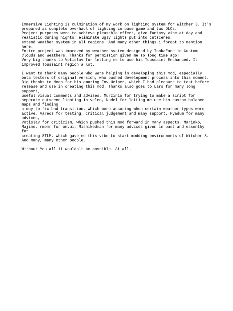 Credits and Thanks | PDF