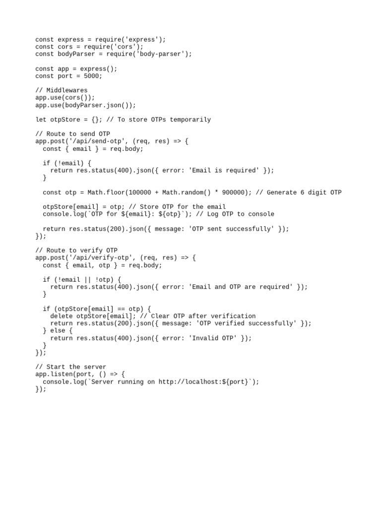 Const Express Require ('Express') | PDF