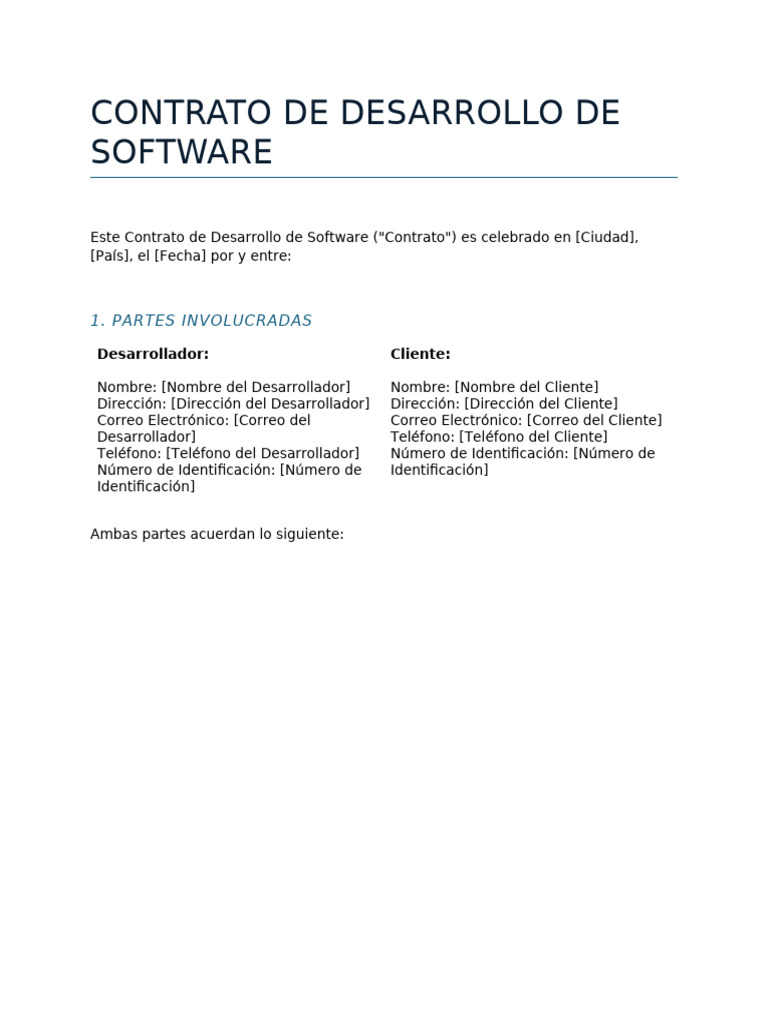 Contrato de Desarrollo de Software | PDF | Software | Ingeniería de ...