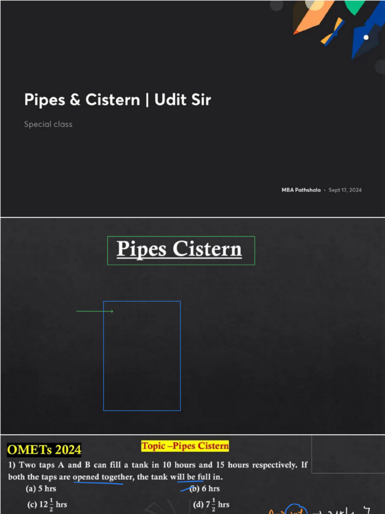Pipes Cistern Udit Sir With Anno | PDF