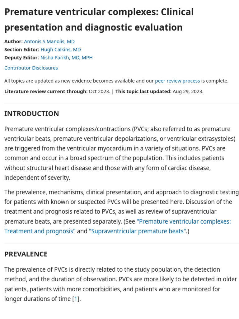 PVC Evaluation_231201_163902 | PDF | Medical Specialties | Cardiac ...