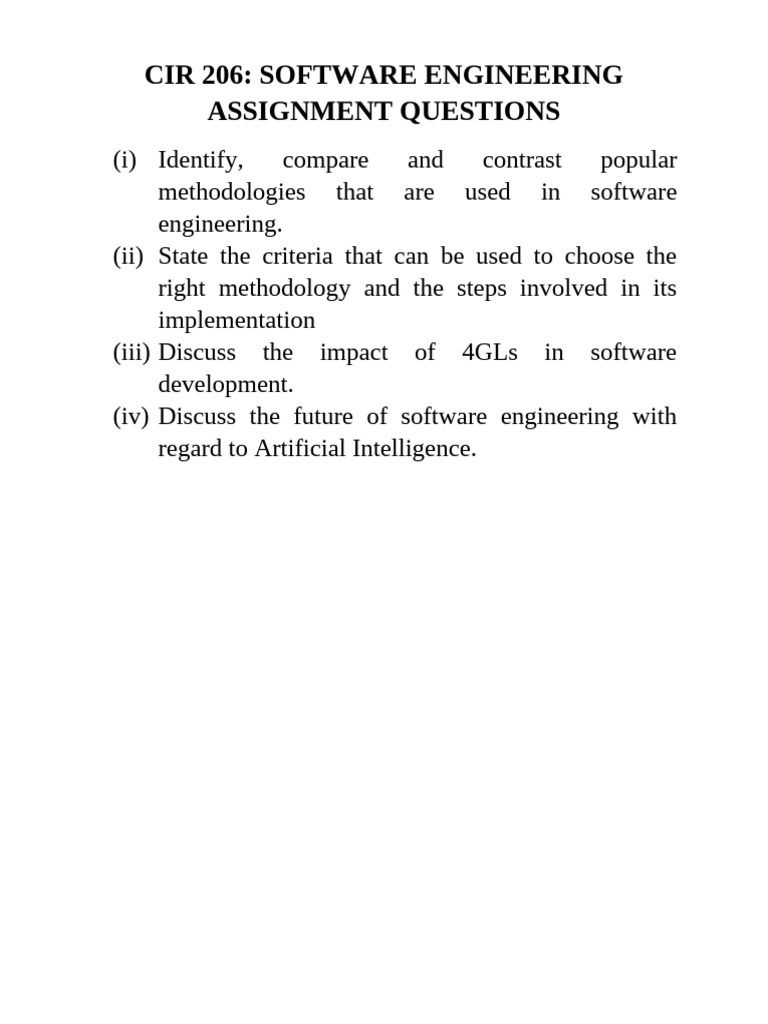 Cir 206 Assignment Questions | PDF