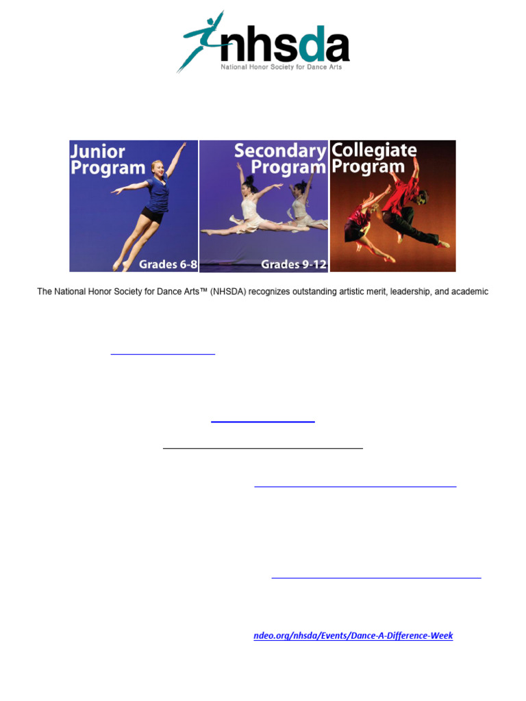 NHSDA Sell Sheet Updated 3-22-22 | PDF | Student Societies | Clubs And ...