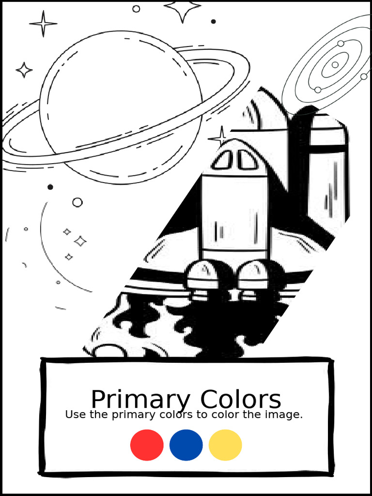 Coloring Worksheet Using Primary Colors | PDF