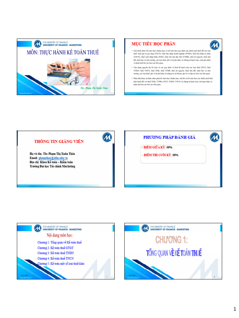 1.KTT - Chuong 1 - Tong Quan Ke Toan Thue | PDF