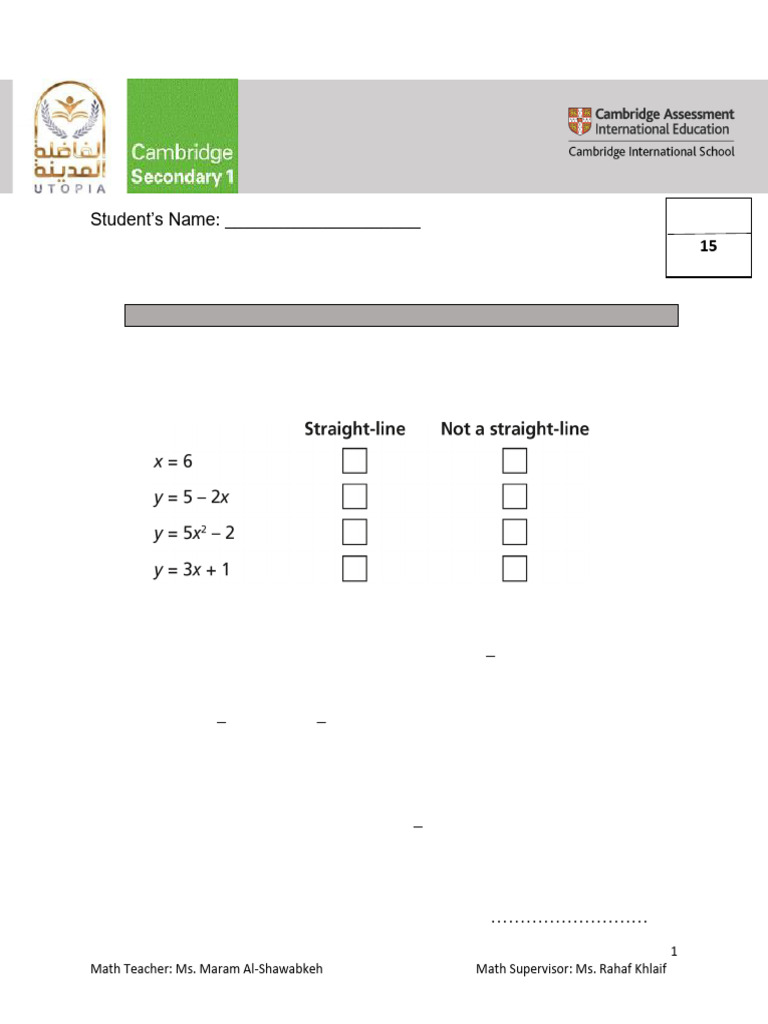 Math Endpoint Assessment #4 - Stage 8 | PDF | Ratio | Elementary Geometry
