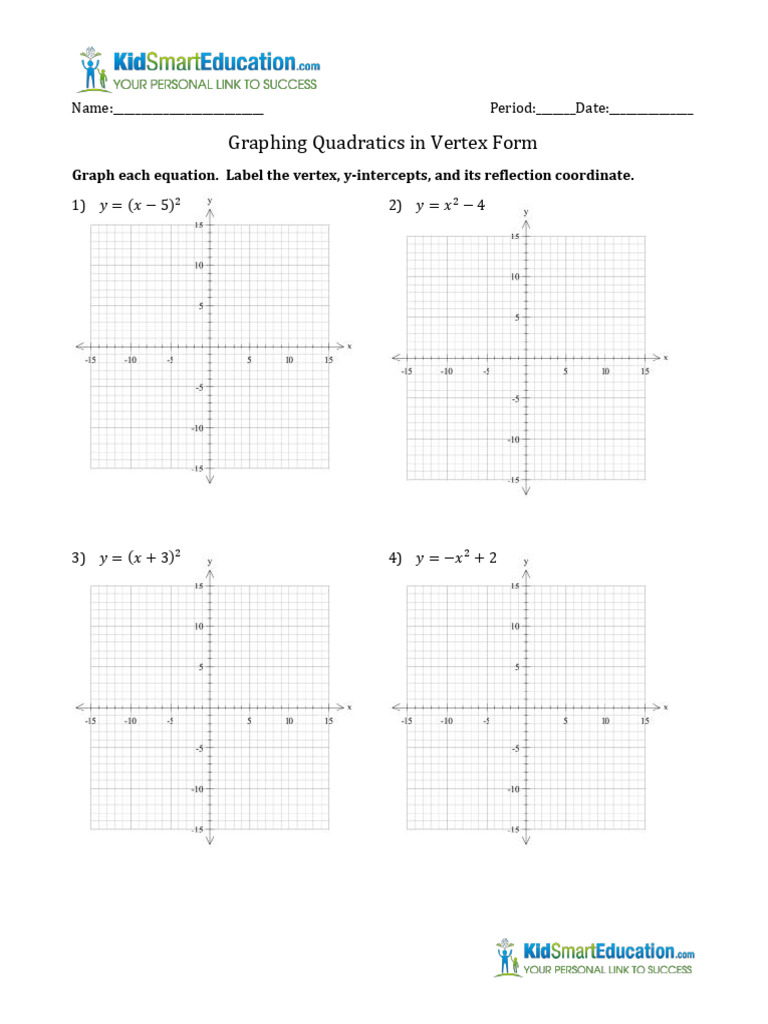 A0901 Graphing Quadratics in Vertex Form | PDF