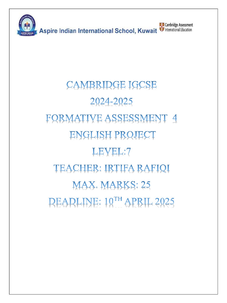 Aiis W LEVEL 7 PROJECT FA4 | PDF