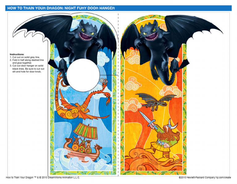 PK HTTYD Door Hangers Nightfury | PDF