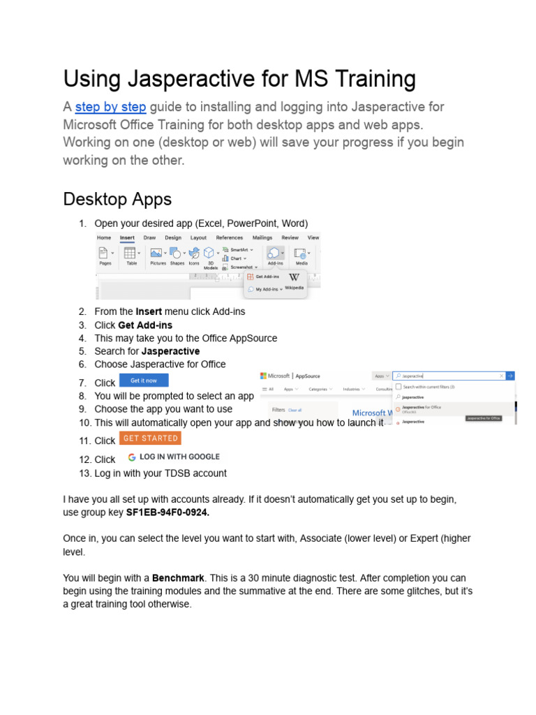 Day 8 or A Couple of Weeks From Now - Jasperactive For MS Training | PDF