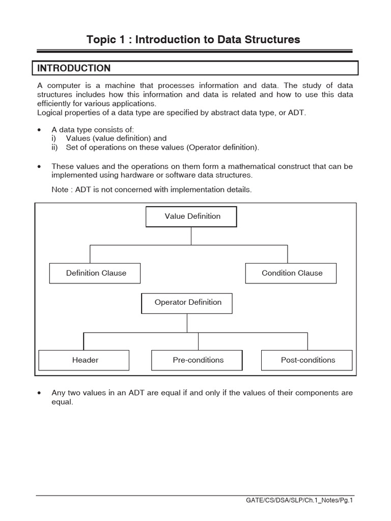 Introduction to Data Structures Overview | PDF