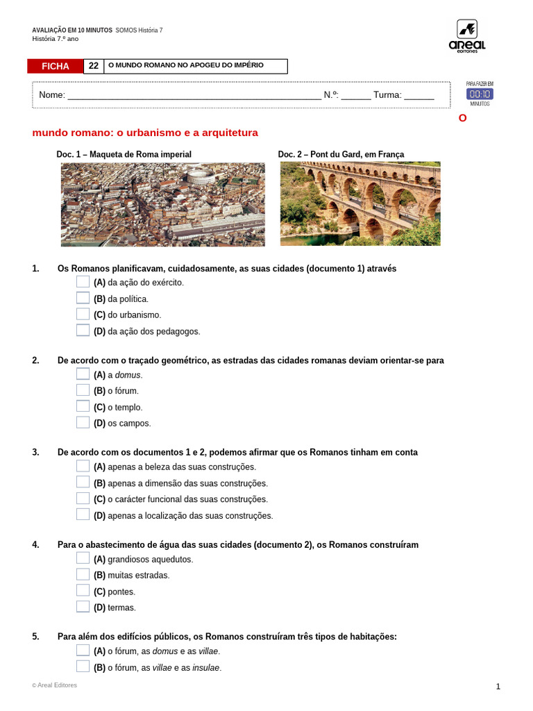Ae sh7 Ficha Correcao Rapida 22 | PDF