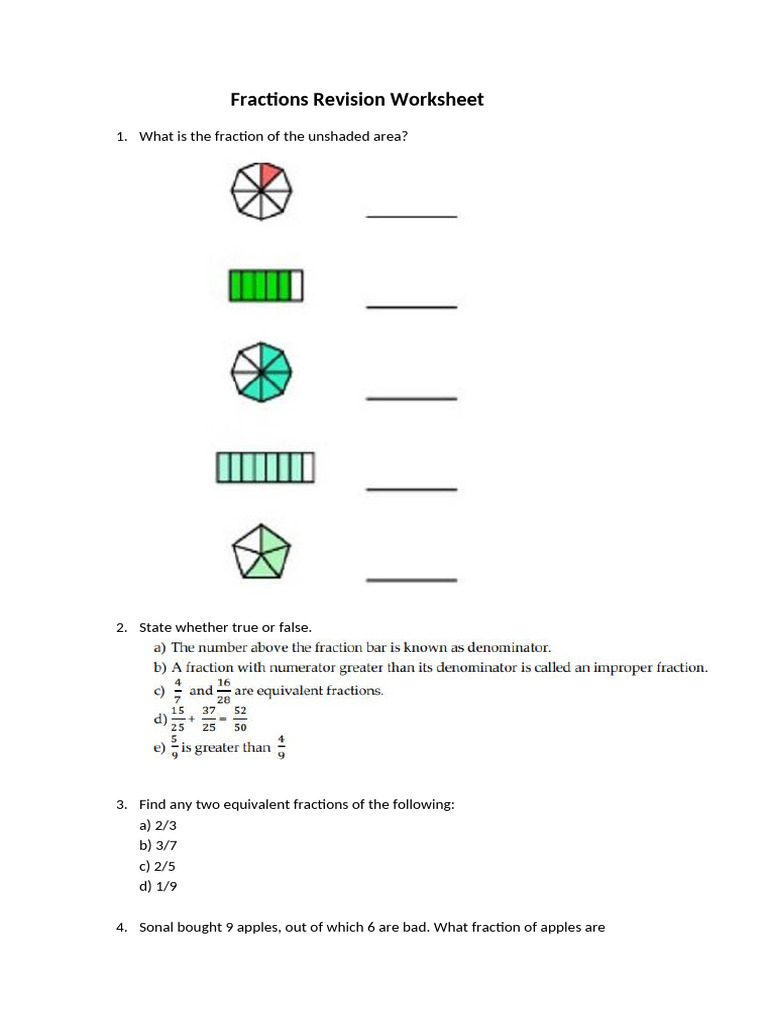 Grade 4 Maths Revision worksheet | PDF | Numbers | Mathematical Objects