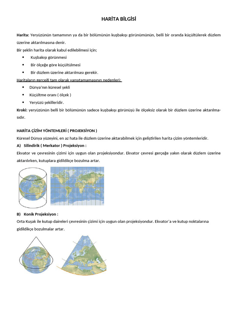 HARİTA BİLGİSİ | PDF