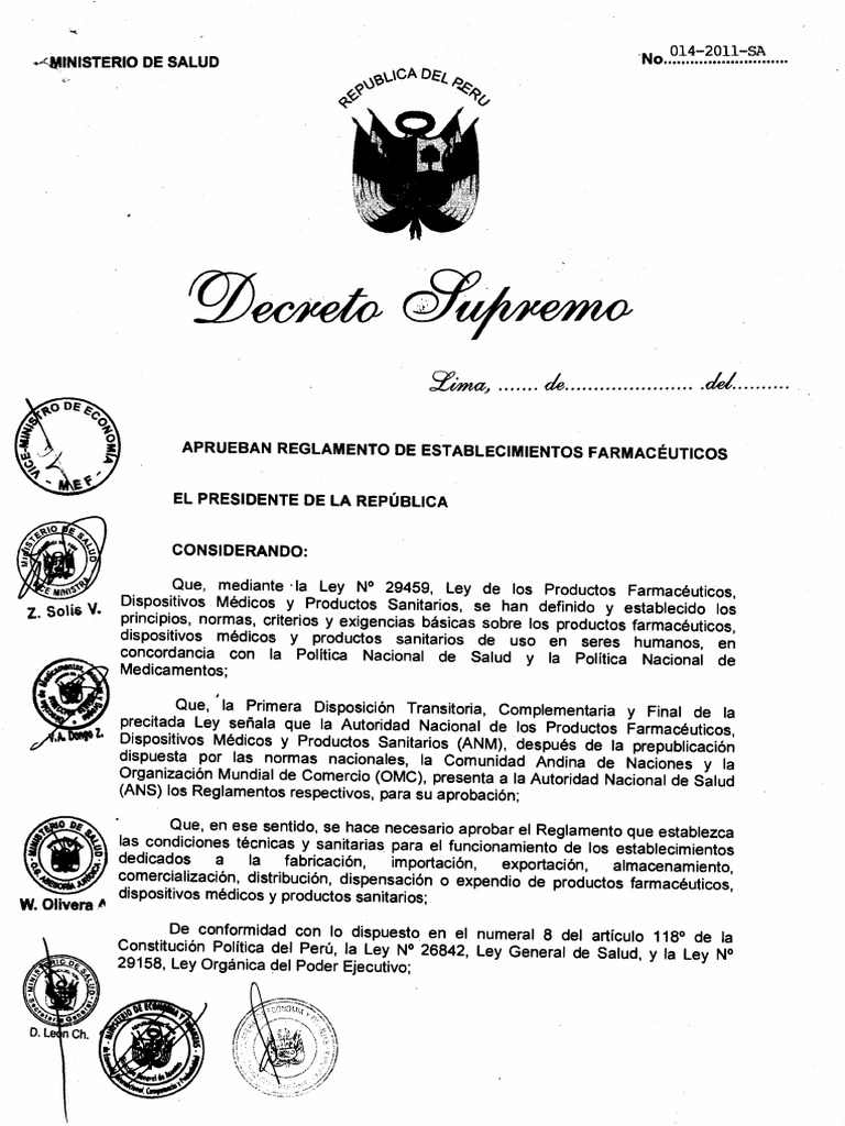 REGLAMENTO DE EESS FARMACEUTICOS (Recuperado 1) (Recuperado) | PDF