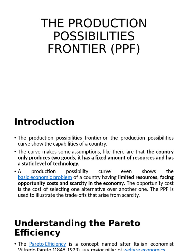 3 - The Production Possibilities Frontier (PPF) | PDF | Economies ...