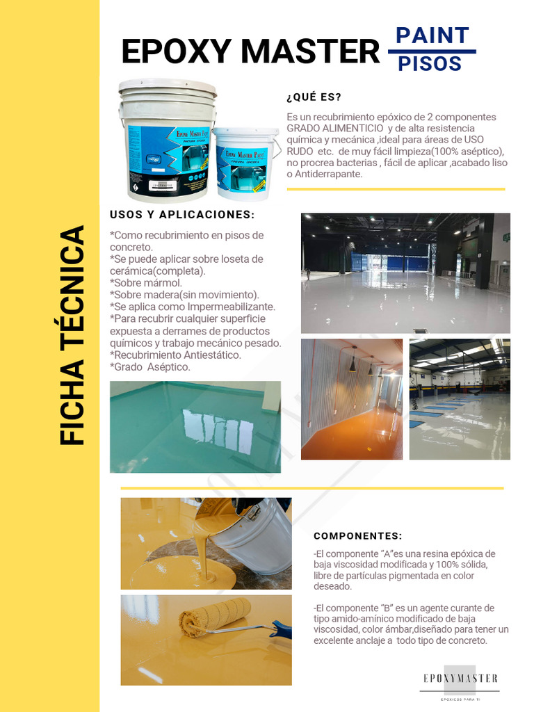 Ficha Técnica de Pintura Epóxica Master | PDF | Epoxy | Abrasivo