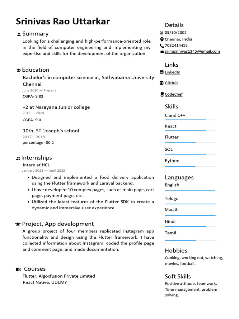 SIST UG BE 40111370 Srinivas | PDF | Computing | Software