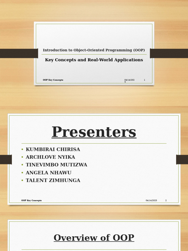 Key Concepts of OOP - 104043 | PDF | Object Oriented Programming | Method (Computer Programming)