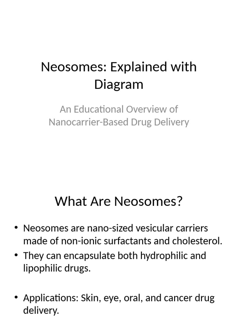 Overview of Neosomes in Drug Delivery | PDF