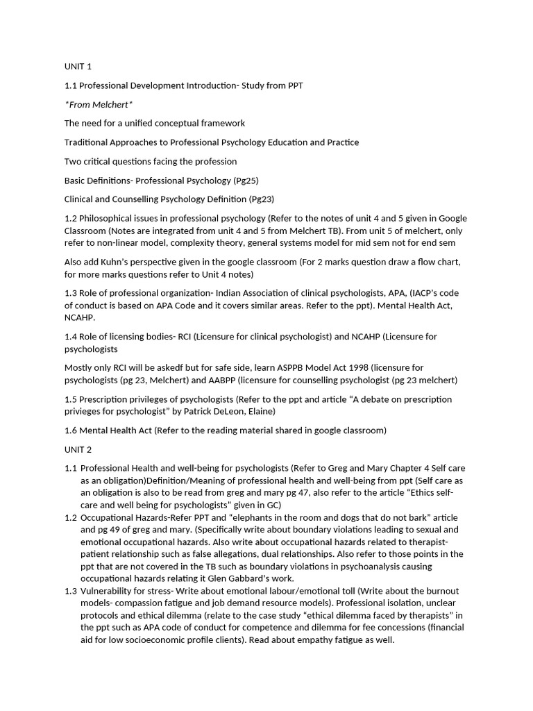 Professional Development and Ethics Note of Mid Sem Portions | PDF ...