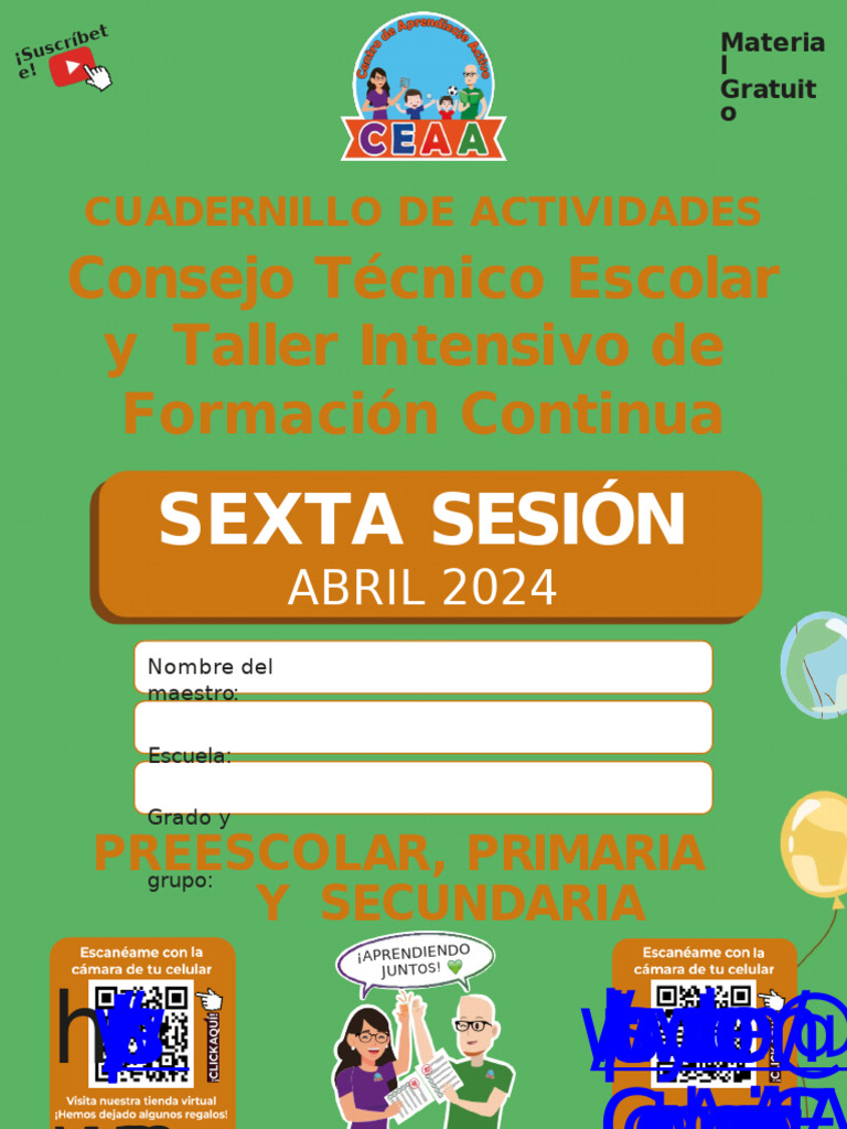 Cuadernillo CTE Sexta Sesión | PDF | Enseñando | Educación primaria