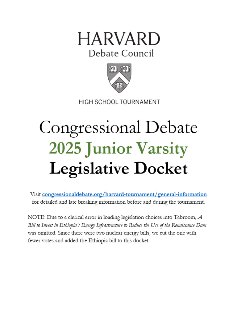 Harvard CD JV Legislation 2025 | PDF | Cyberwarfare | Security