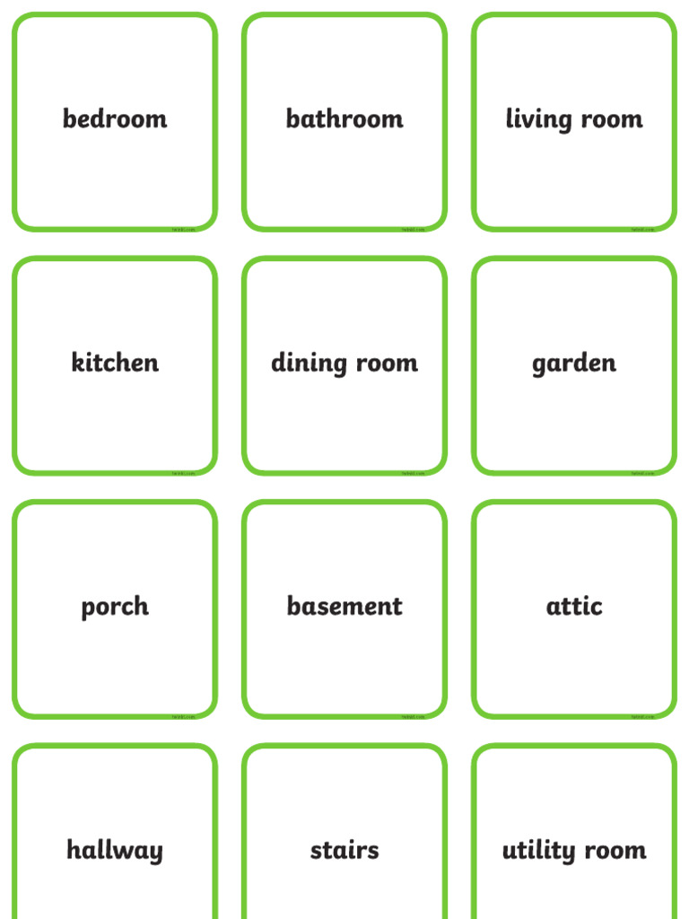 T TP 935 Parts of The House Matching Cards | PDF