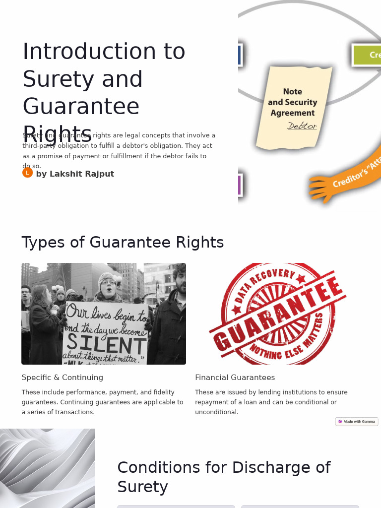 Surety and Guarantee Rights Explained | PDF | Guarantee | Surety