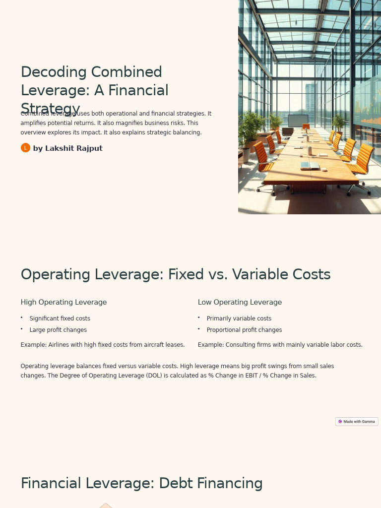 Decoding Combined Leverage A Financial Strategy | PDF
