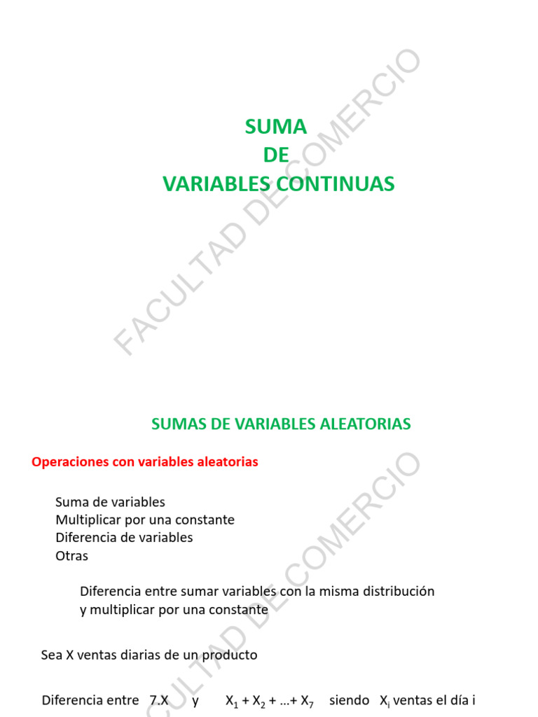 EC - Bloque 1 - 02 - Sumas de Variables Continuas - Moodle | PDF | Distribución normal ...