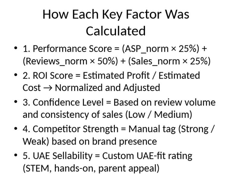 Key Factor Calculation Methods | PDF