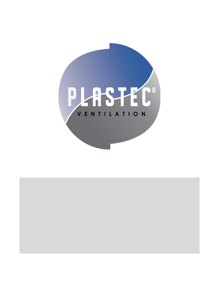 Plastec Ventilation Manual: Install & Maintain | PDF | Legal Liability