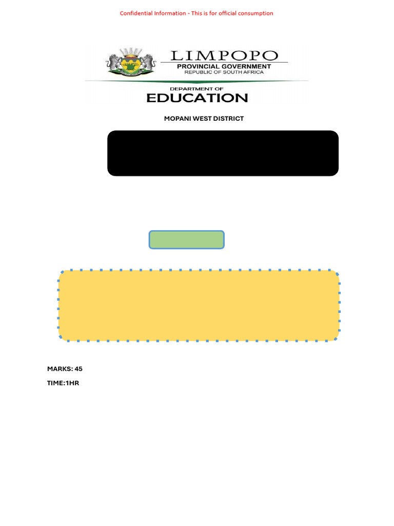 Grade 11 Mathematics Test - March 2025 | PDF