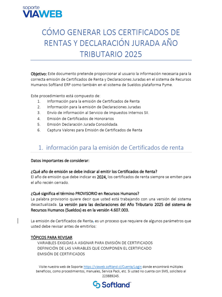 Como Generar Los Certificados de Rentas y Declaracion Jurada 2025 | PDF | Archivo de computadora ...