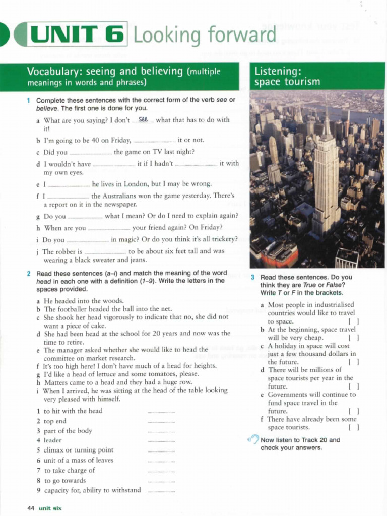 Unit 6 - 11th Graders - WB | PDF