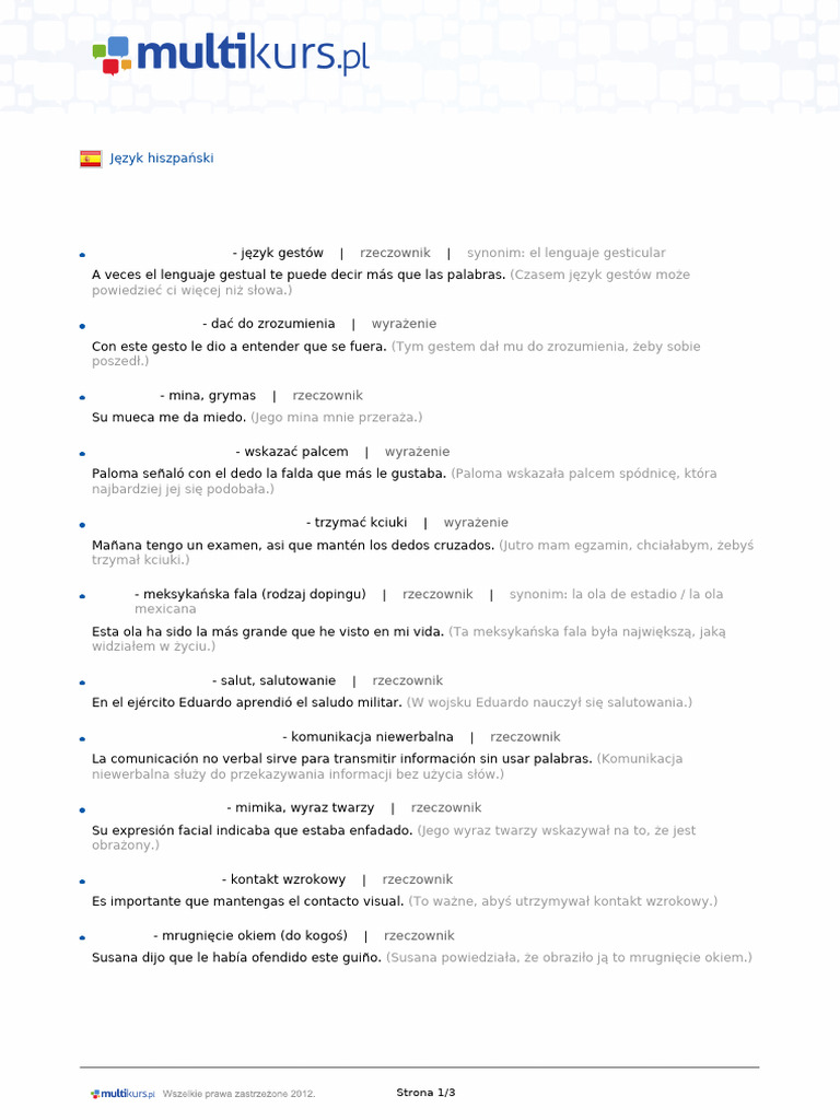 Paczka Gesty B1 | PDF