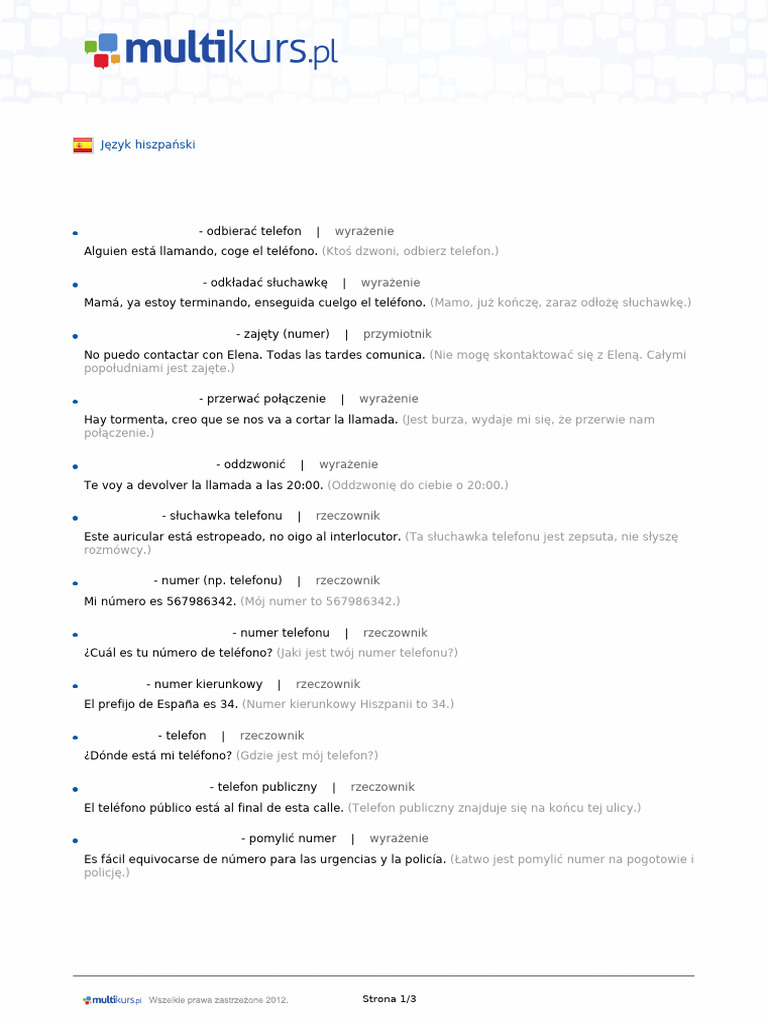 Paczka Rozmowa Przez Telefon A1 | PDF