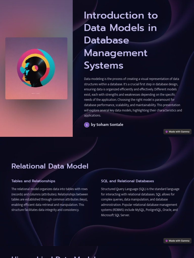 Introduction-to-Data-Models-in-Database-Management-Systems 1 | PDF | Relational Database | Databases